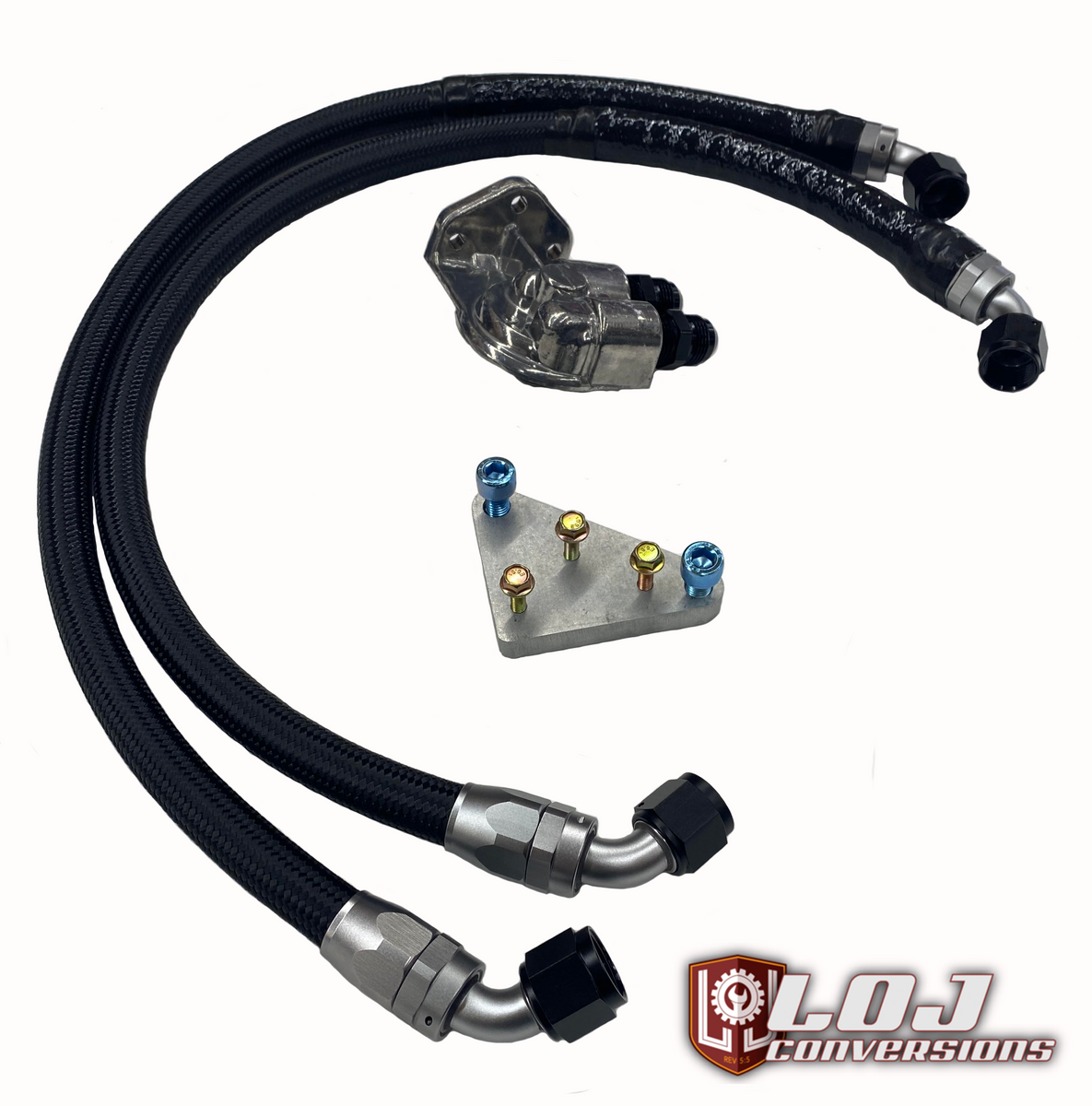 M35 and M45 LS Swap Oil Filter Relocation Kit – LOJ Conversions