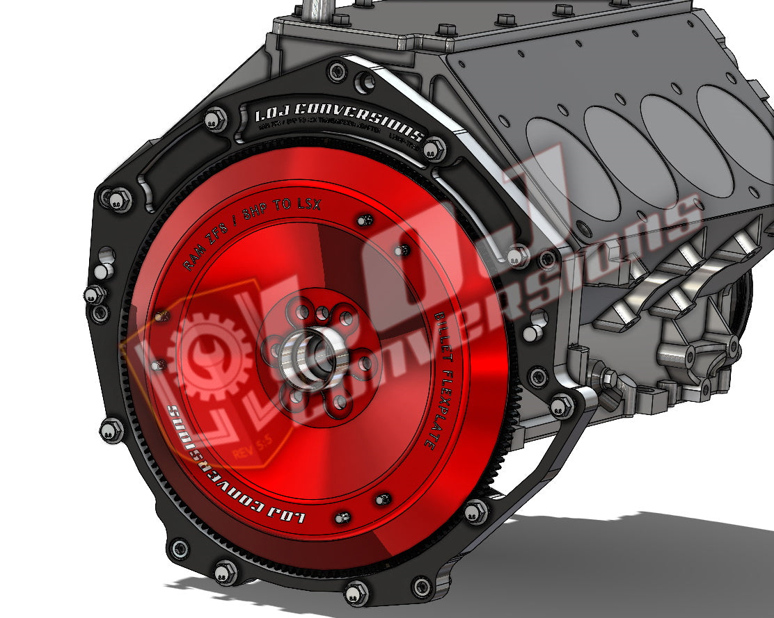LS / LT to Ram 8HP / ZF8 Transmission Adapter Package – LOJ Conversions
